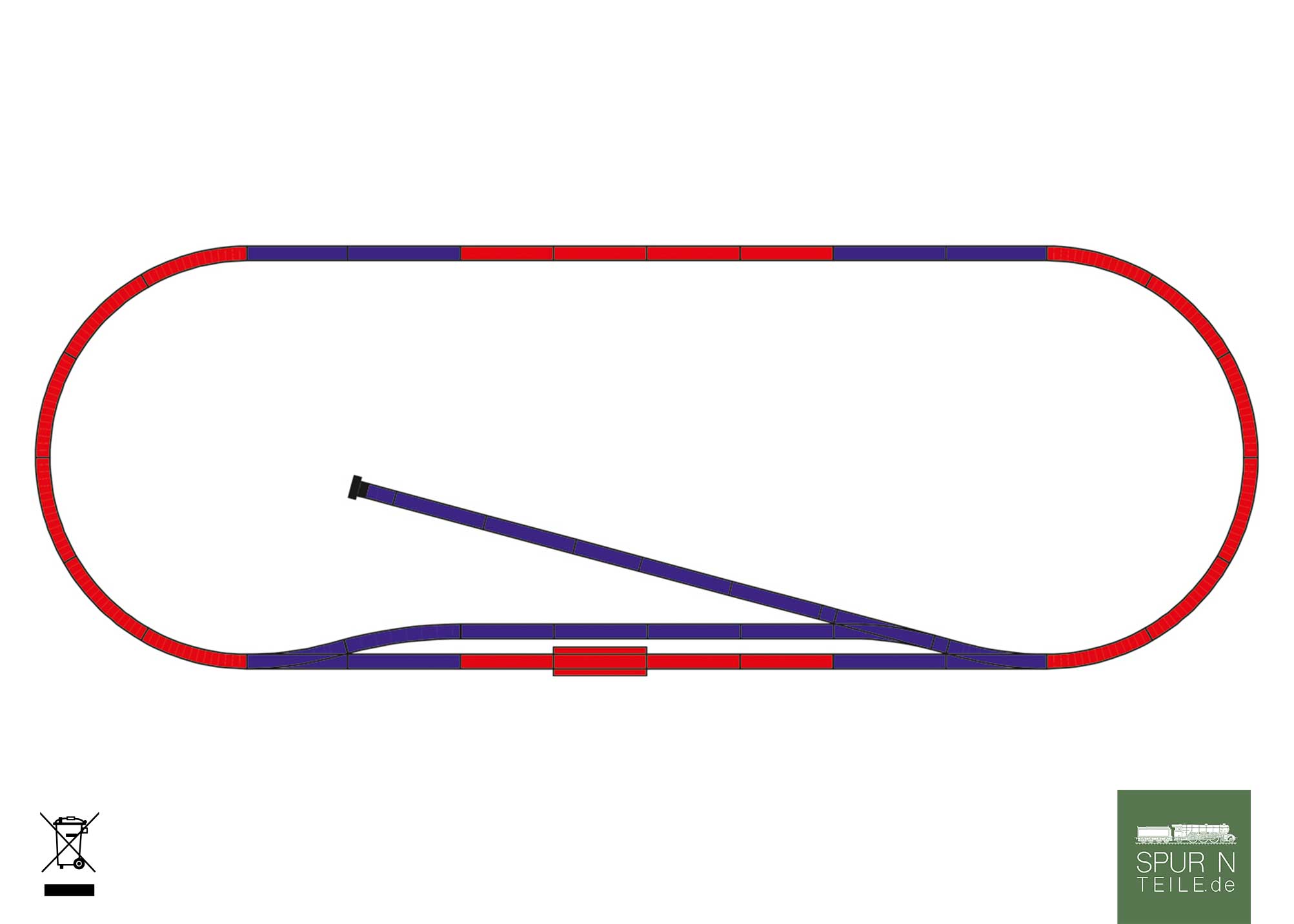 Spur-N-Teile.de - Der Spur-N-Spezialist - Minitrix - 14321 - Betonschwellen Gleis-Ergänzungs-Set B1